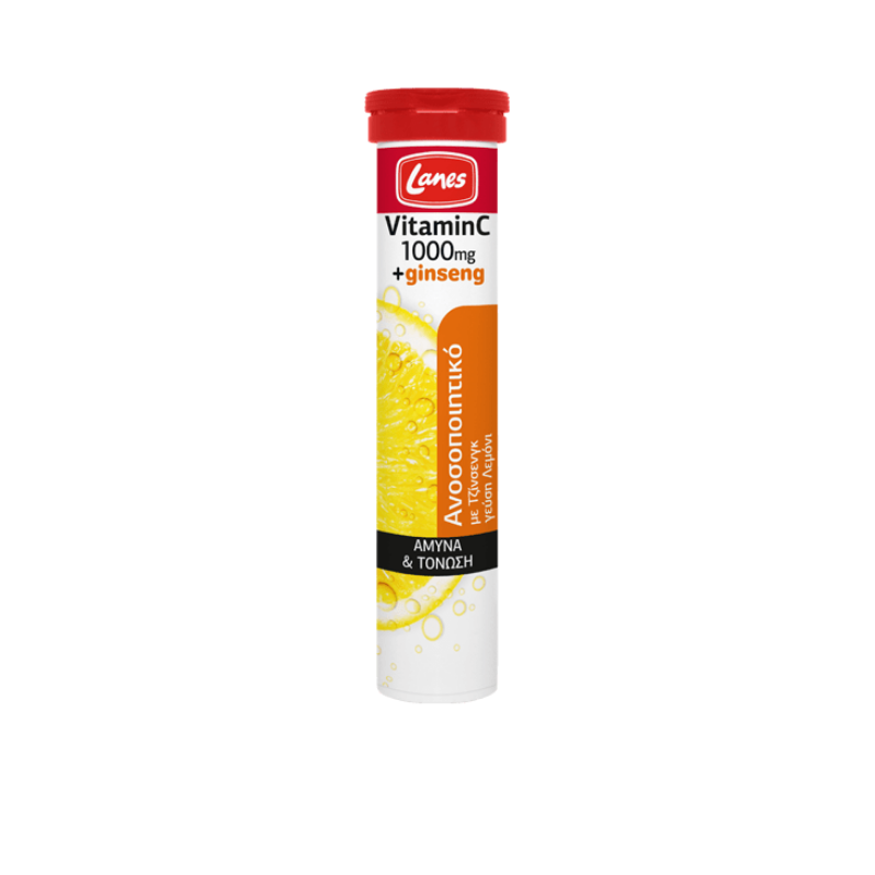 Βιταμίνη C Lanes1000mg + Ginseng - Farmakopoioulis.gr
