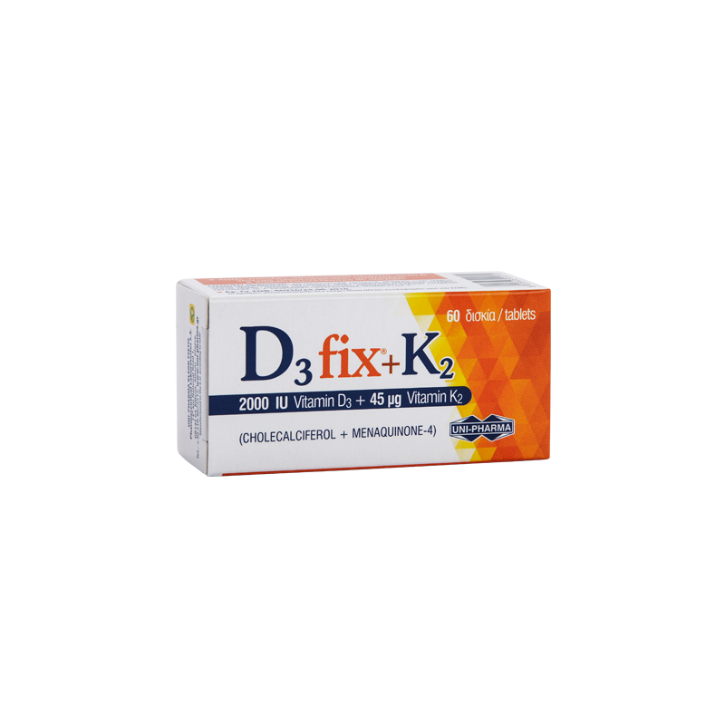 Uni-pharma D3 Fix 2000IU + K2 45mg - Farmakopoioulis.gr
